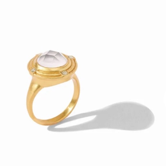 Julie Vos | Jewelry | Julie Vos Astor Ring In Iridescent Clear Crystal ...
